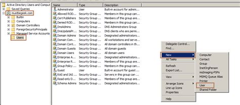 Create User Account In Windows Server 2008 R2