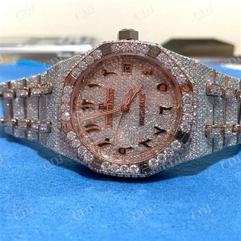 Brand New High Quality Arabic Dial Watch For Men Iced Out Moissanite