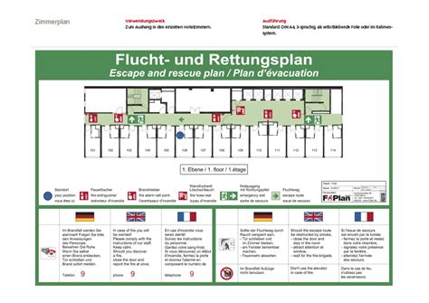 Flucht Und Rettungsplan DIN ISO 23601 DIN EN ISO 7010 F Plan