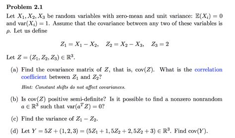 solved problem 2 1 let x1 x2 x3 be random variables with