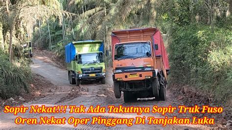 Sopir Nekat Tak Ada Takutnya Sopir Truk Fuso Oren Nekat Oper