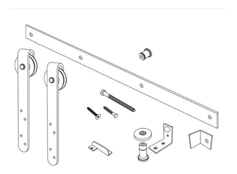 Kit Puerta Corrediza Colgante Establo Granero 2mts Plata MercadoLibre