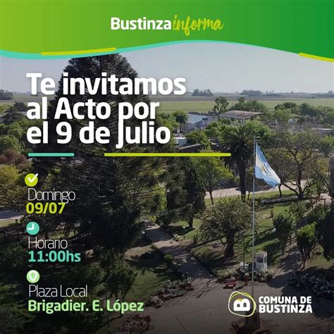 Invitación al ACTO en conmemoración del Día de la Independencia