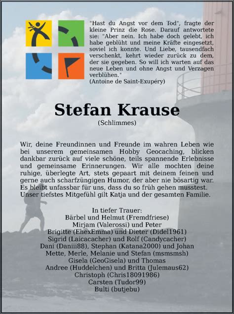 Traueranzeigen Von Stefan Krause Nordwest Trauer De
