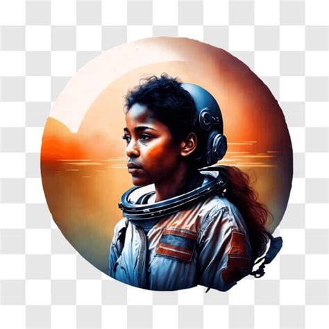 Baixe Jovem Mulher Capacete De Astronauta E Traje Espacial