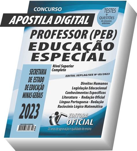 Apostila SEE MG Professor de Educação Básica PEB Educação