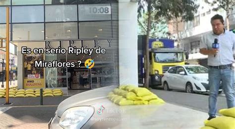 Lluvias en Lima por el ciclón Yaku Ripley de Miraflores coloca sacos