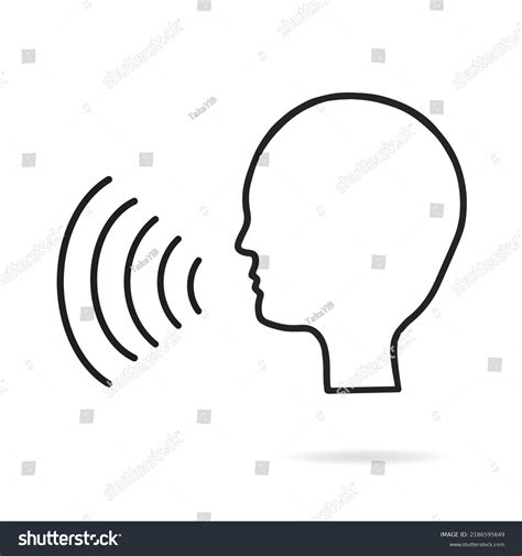 Voice Control Icon Speak Talk Recognition Stock Vector Royalty Free
