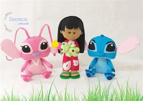 Lilo Stitch E Angel Em Feltro Elo7 Produtos Especiais