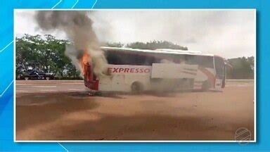 MSTV 1ª Edição Ponta Porã Ônibus pega fogo na BR 163 em Douradina