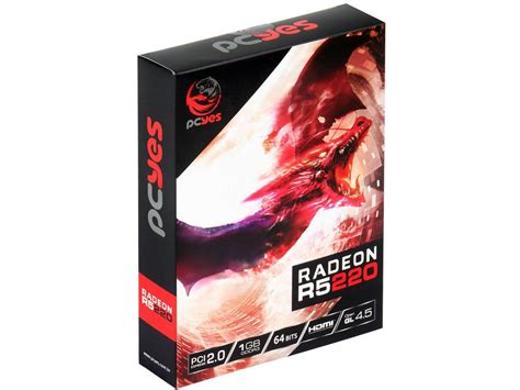 Placa de Vídeo PCYes AMD Radeon R5 220 2GB GDDR3 Low Profile 64 bit PCI