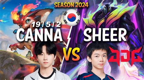 Canna SMOLDER Vs JDG Sheer K SANTE Top Patch 14 4 KR Ranked
