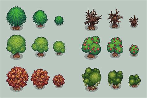 Free Top Down Trees Pixel Art Behance