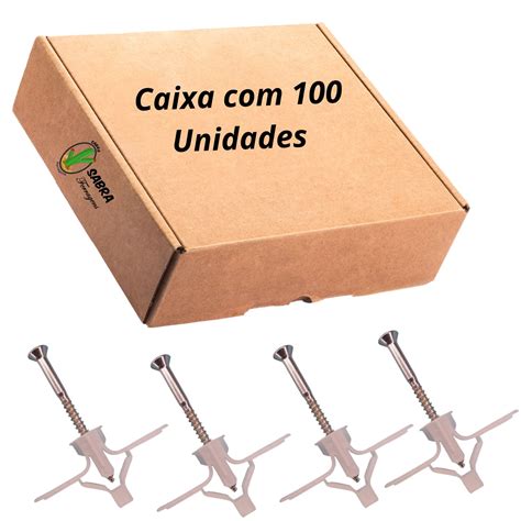 BUCHA PARA GESSO N2 PARA DRYWALL 4 A 16MM PARAFUSO KIT 100 PEÇAS