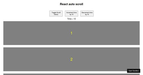 React Auto Scroll Codesandbox