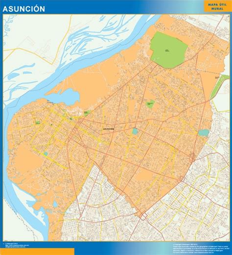 Mapa Asunción Mapas Murales de España y el Mundo