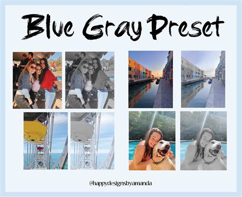 Personalized Wall Collage Kit Preset Blue Gray Aesthetic Etsy