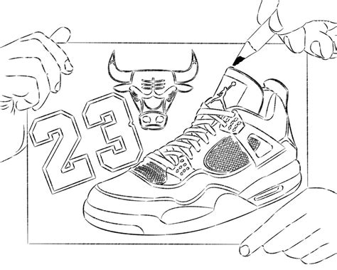 Zapatos Jordan Para Colorear Imprimir E Dibujar ColoringLib