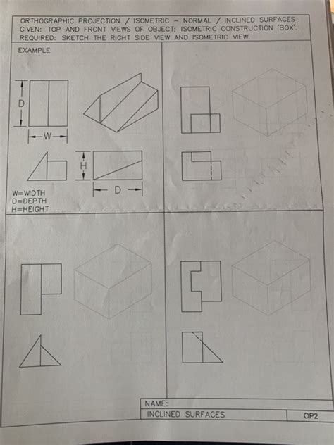Orthographic Drawing Examples