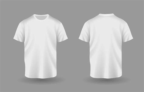 D White T Shirt Mock Up Template Vector Art At Vecteezy