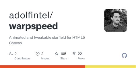 Github Adolfintel Warpspeed Animated And Tweakable Starfield For