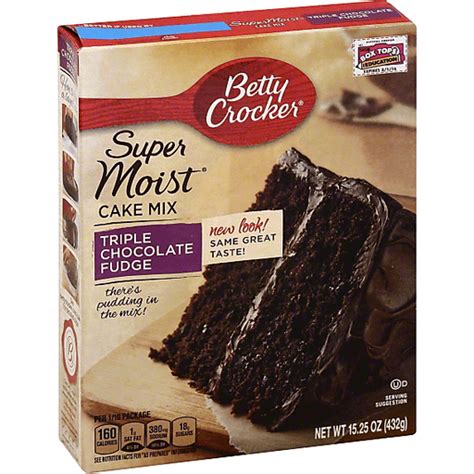 Betty Crocker Delights Cake Mix Super Moist Triple Chocolate Fudge