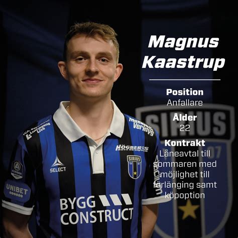 IK Sirius Fotboll on Twitter Välkommen till Sirius Magnus Kaastrup