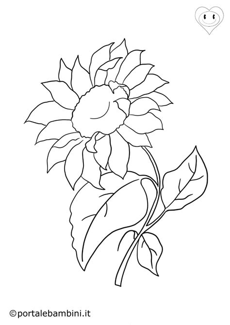 Girasoli Da Colorare Stampa Gratis Portalebambini It