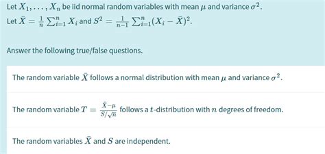 solved let x1 xn be iid normal random variables with