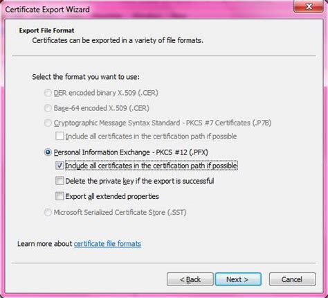 export and import ssl certificates between windows servers with a pfx file