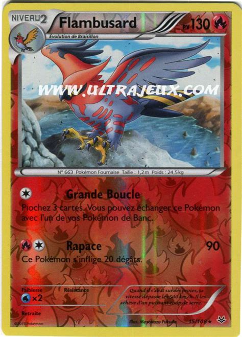 Flambusard 15 R 110 Carte Pokémon Cartes à l Unité Français UltraJeux