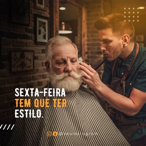 Artes para Barbearia Barber Shop Editáveis no Canva Legendas