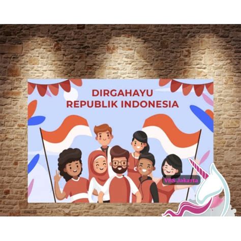 Jual BACKDROP HUT RI 17 AGUSTUS ULANG TAHUN JAKARTA REPUBLIK INDONESIA