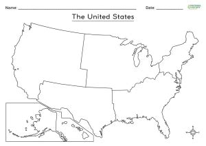 Free Printable Blank Map Of The United States Worksheets
