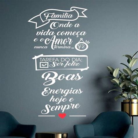 Adesivo De Parede Frase Familia Onde A Vida Começa p 48x86cm Leroy Merlin
