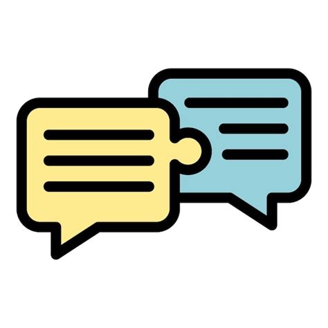 Premium Vector Business Collaboration Chat Conversation Icon Outline