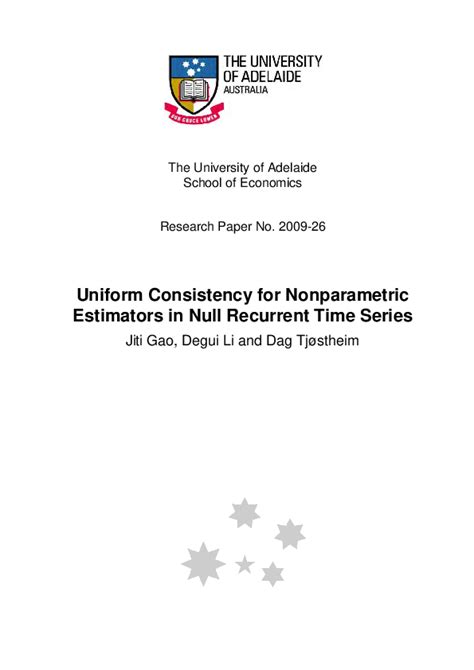 pdf uniform consistency for nonparametric estimators in null recurrent time series dag