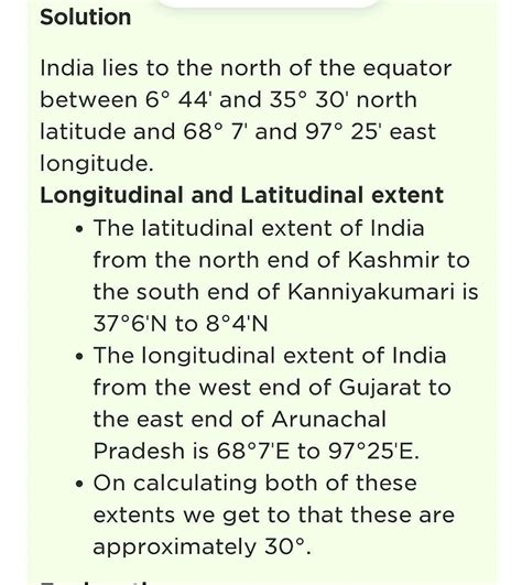 Latitudinal And Longitudinal Extent Of India Is A 33 Degreeb 35