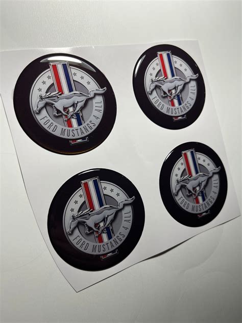 4 Pcs Set Ford Mustang Center Wheel Cap Premium Quality Domed Etsy