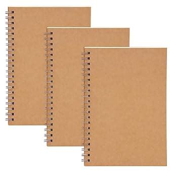 EOOUT Paquete De 3 Cuadernos En Espiral Con Rayas Universitarias 7