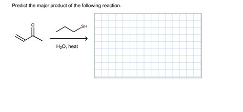 Solved Predict The Major Product Of The Following Reaction Chegg