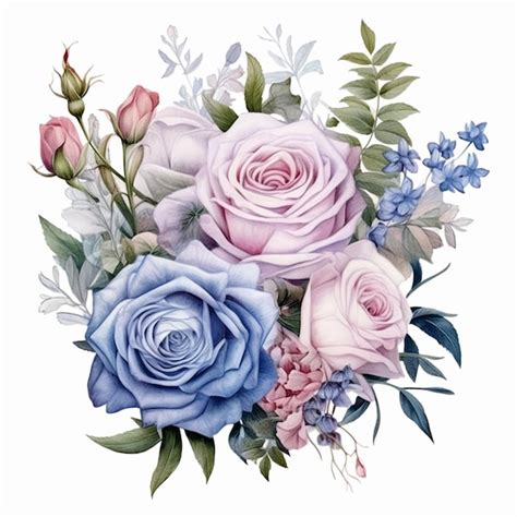 Premium Ai Image There Is A Painting Of A Bouquet Of Flowers With