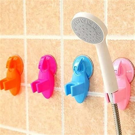 Support De Pommeau De Douche À Ventouse Réglable Chromé Avec Support