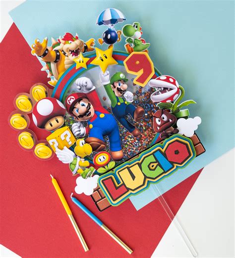 Super Mario Cake Topper Mario Bros Cake Topper Mario Cake Etsy España