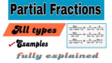 Partial Fractions Examples YouTube