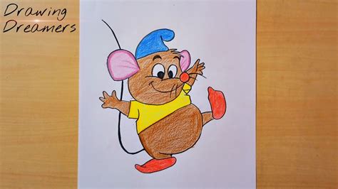 How To Draw Gus The Mouse From Cinderella Movie Youtube