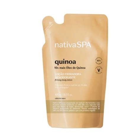 Refil Loção Firmadora Desodorante Hidratante Corporal Nativa SPA Quinoa
