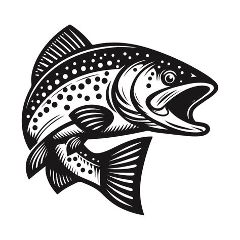 Nelayan Dan Muskellunge Muskie Ikan Gratis SVG File Vektor SVG Hitam