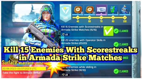 Call Of Duty Mobile Kill Enemies With Scorestreaks In Armada Strike