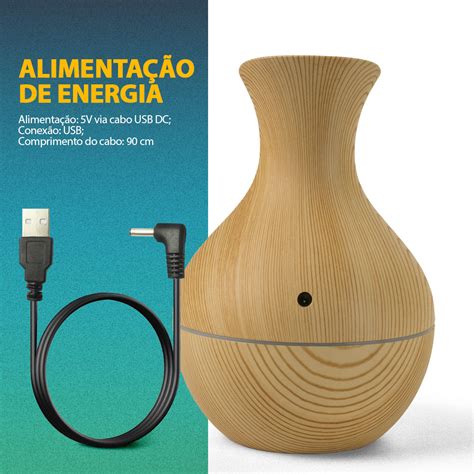 Aromatizador Elétrico Difusor de Aromas para Ambiente Led de 130ml